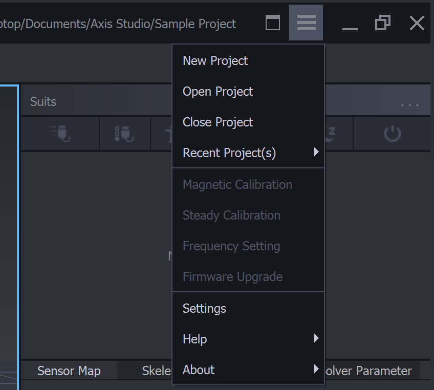 Main Menu - Axis Studio – PERCEPTION NEURON